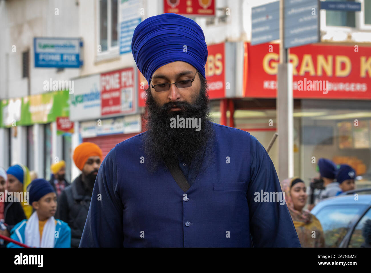 Sikh Nagar Kirtan Procession. Up to 15,000 Sikhs took part in a ...