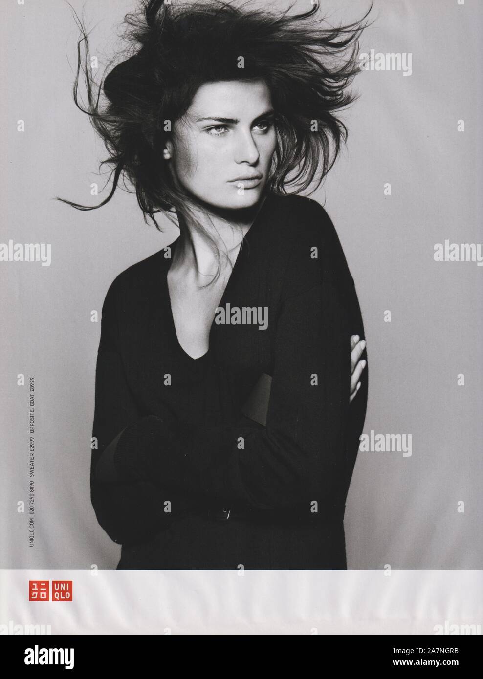 poster advertising UNIQLO fashion house in paper magazine from 2009 ...
