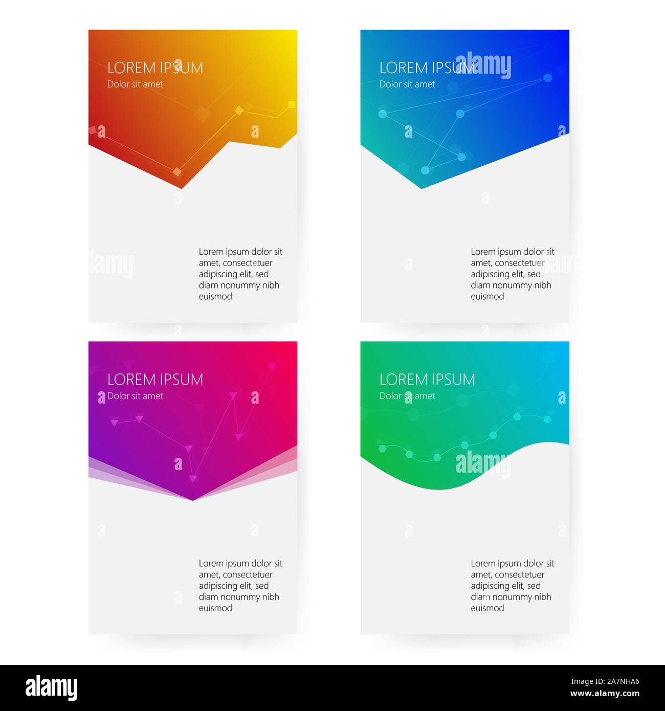 Cover report colorful geometric shapes info-graphic design background ...