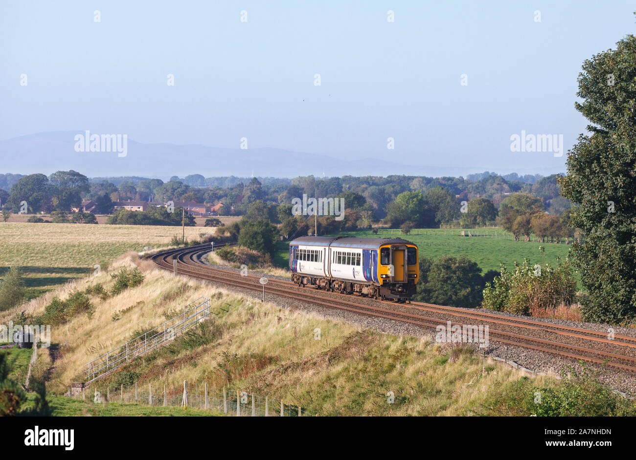 Arriva Northern rail class 156 sprinter train train passing How Mill on ...