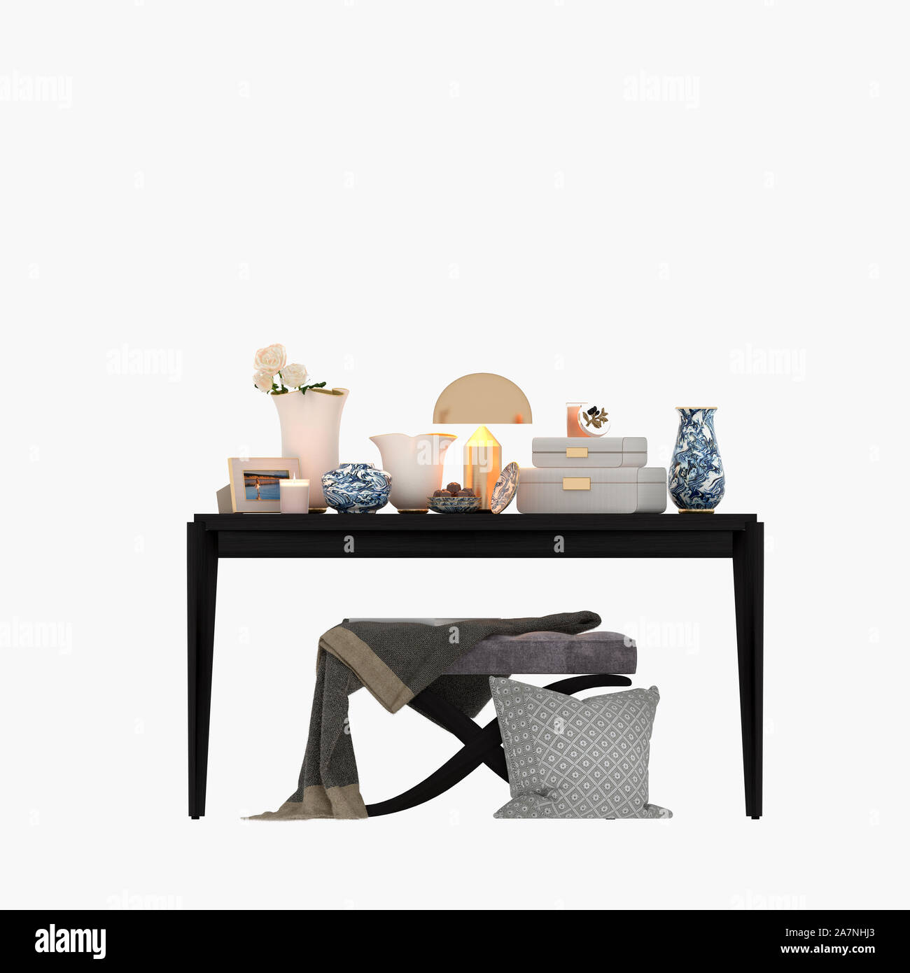 3d render mock up wall library hi-res stock photography and images - Alamy