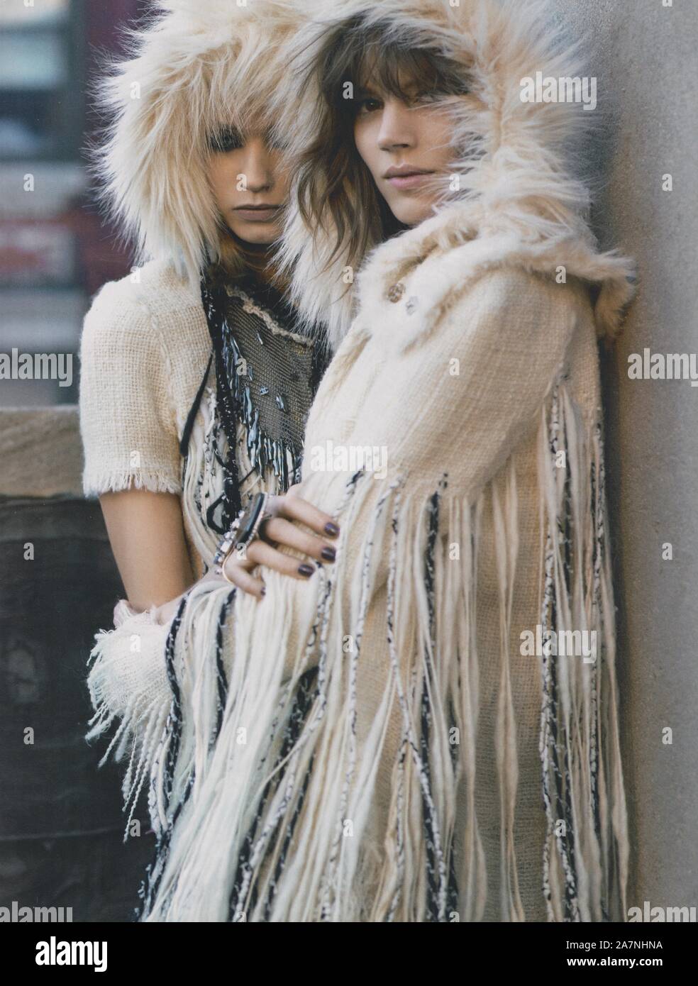 poster advertising CHANEL with Freja Beha Erichsen in paper magazine ...