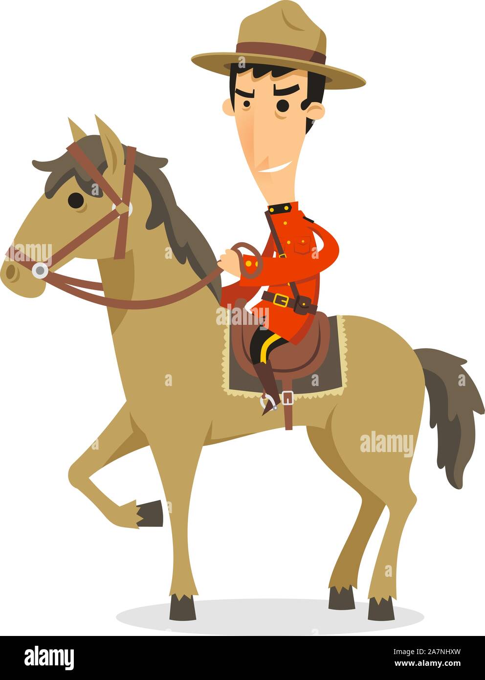 Canadian Ranger riding a horse Stock Vector Image & Art - Alamy