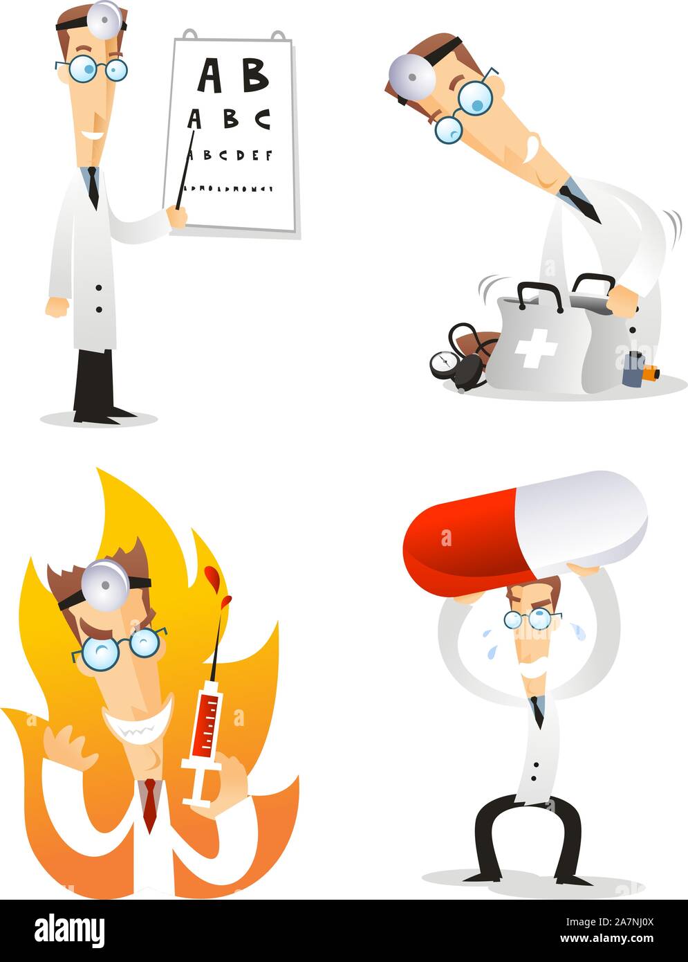 Doctor practicing Stock Vector Images - Alamy