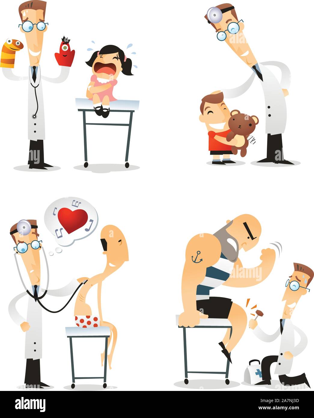 cartoon doctor set 3 Stock Vector Image & Art - Alamy