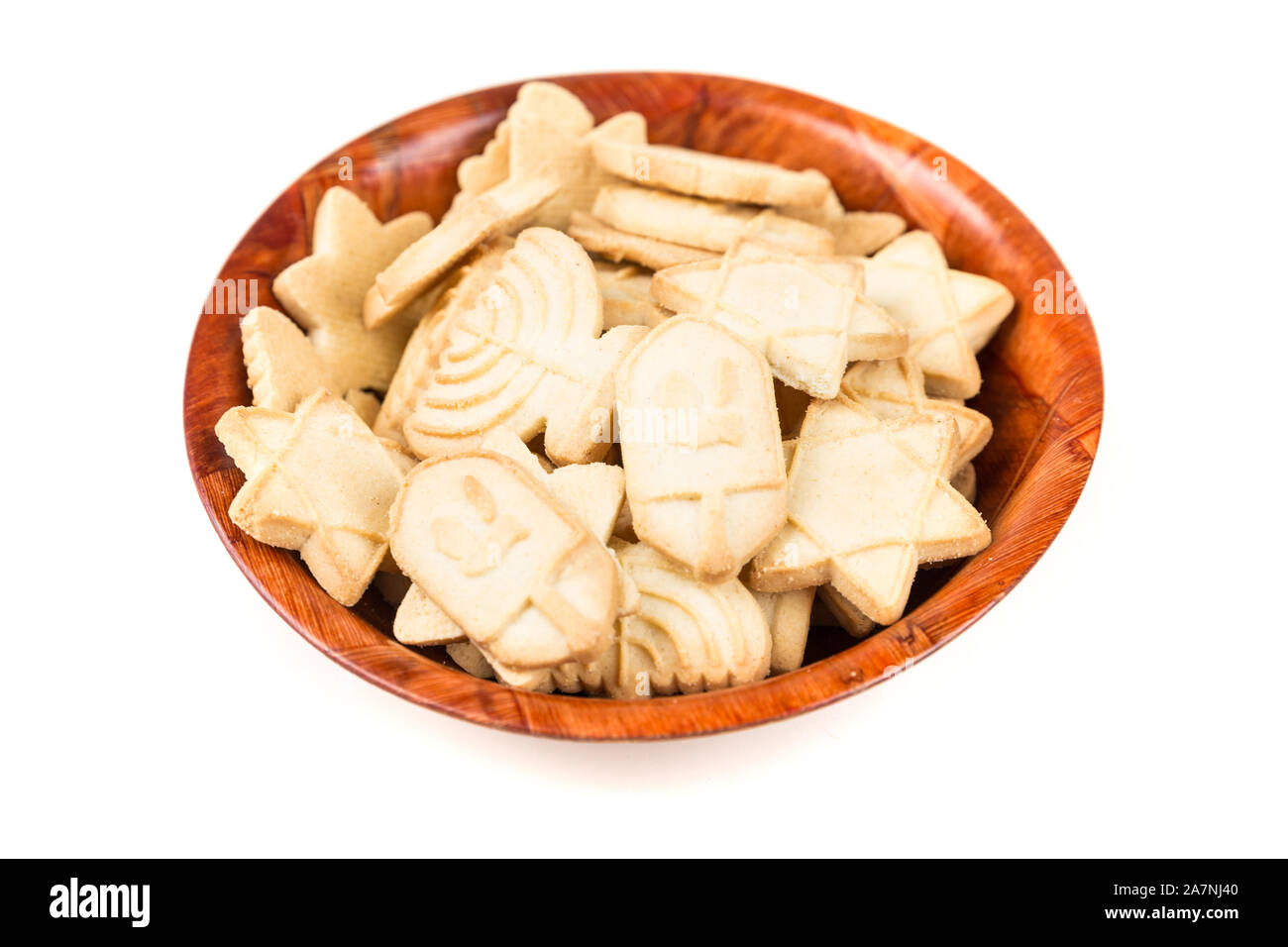 Hanukkah cookies with menorah dreidel and star of david shapes Stock ...