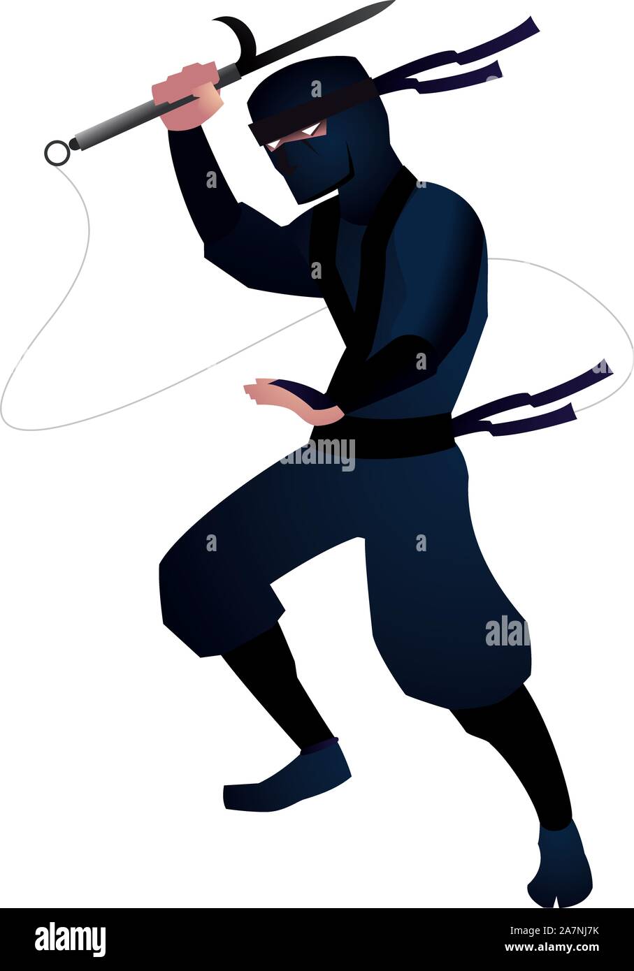 ninja attack illustration Stock Vector Image & Art - Alamy