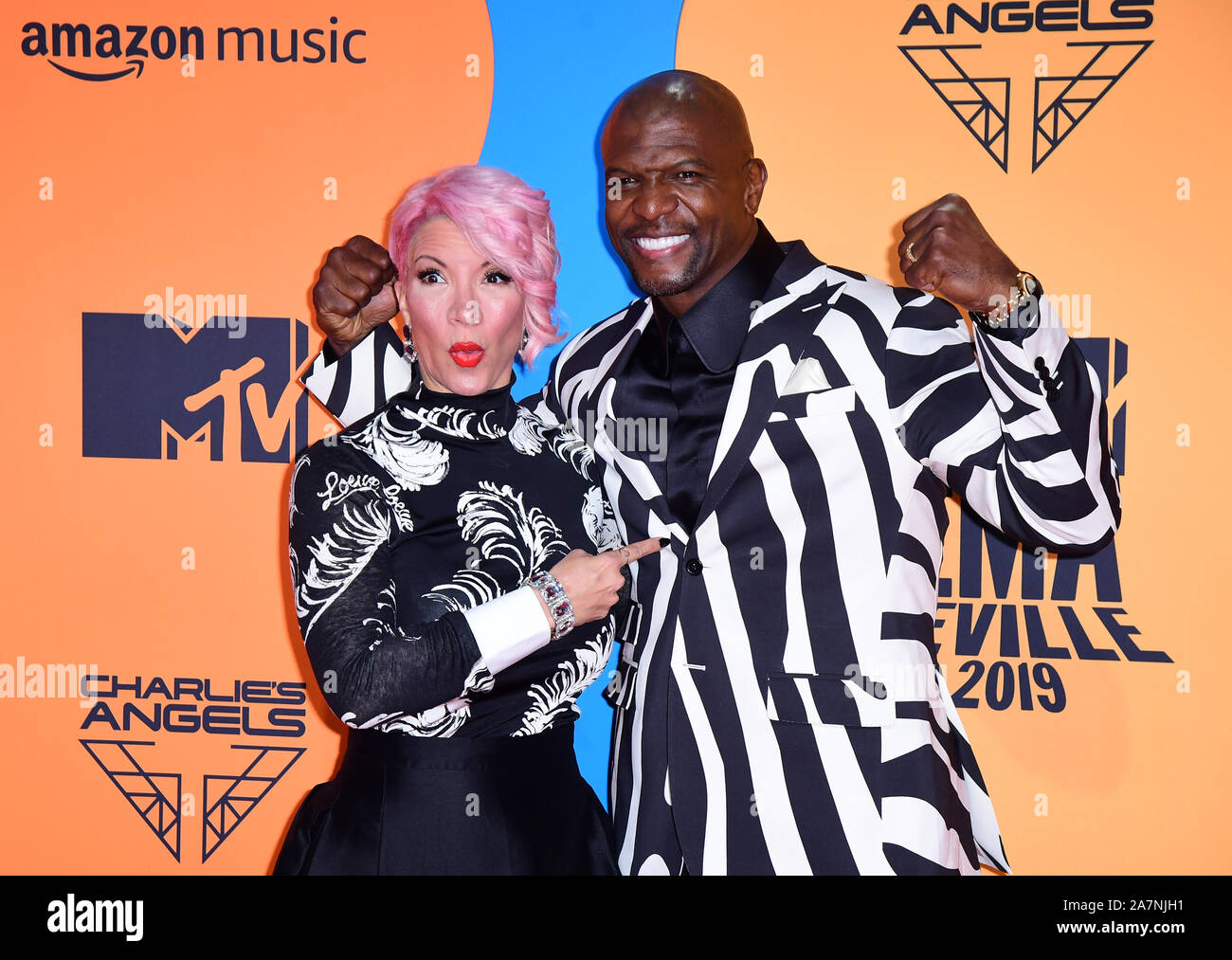 Rebecca King-Crews and Terry Crews attending the MTV Europe Music ...