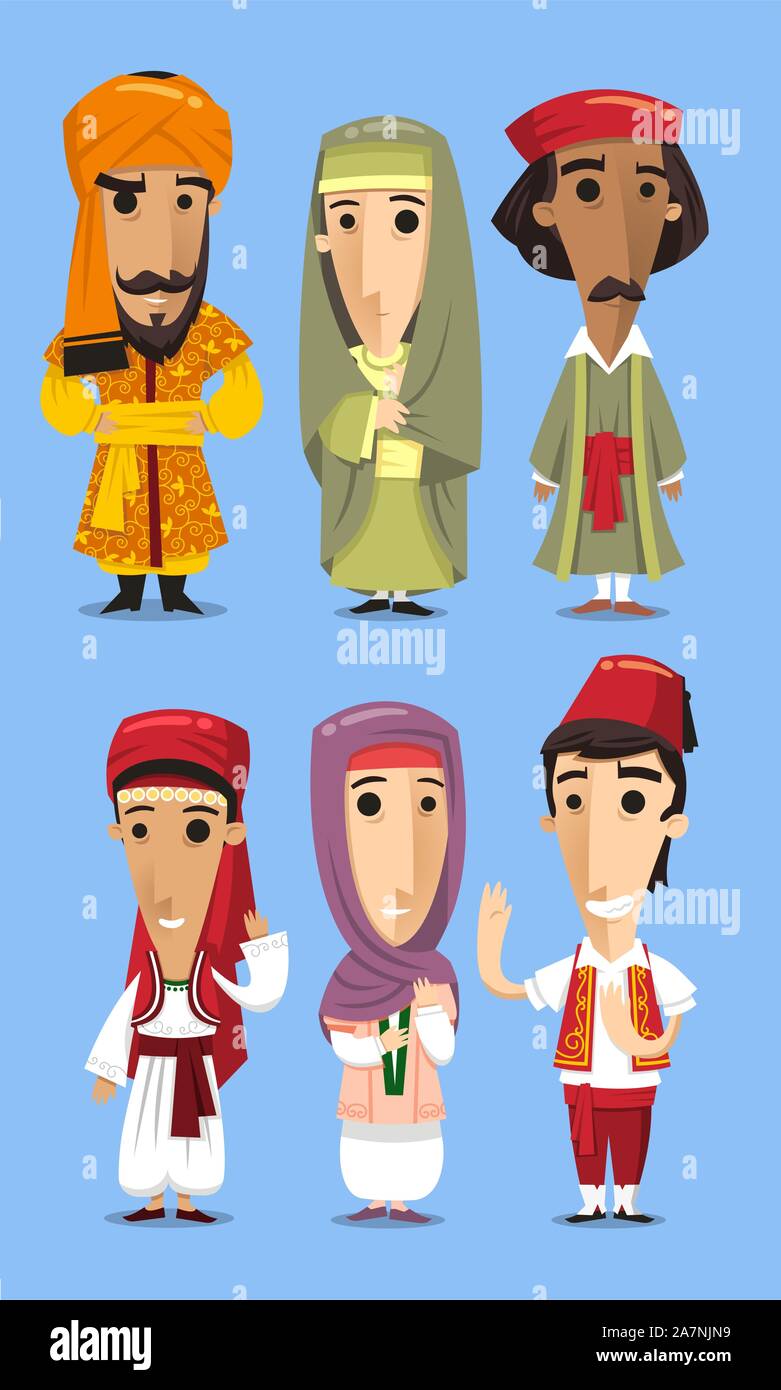 Traditional middle eastern men Stock Vector Images - Alamy