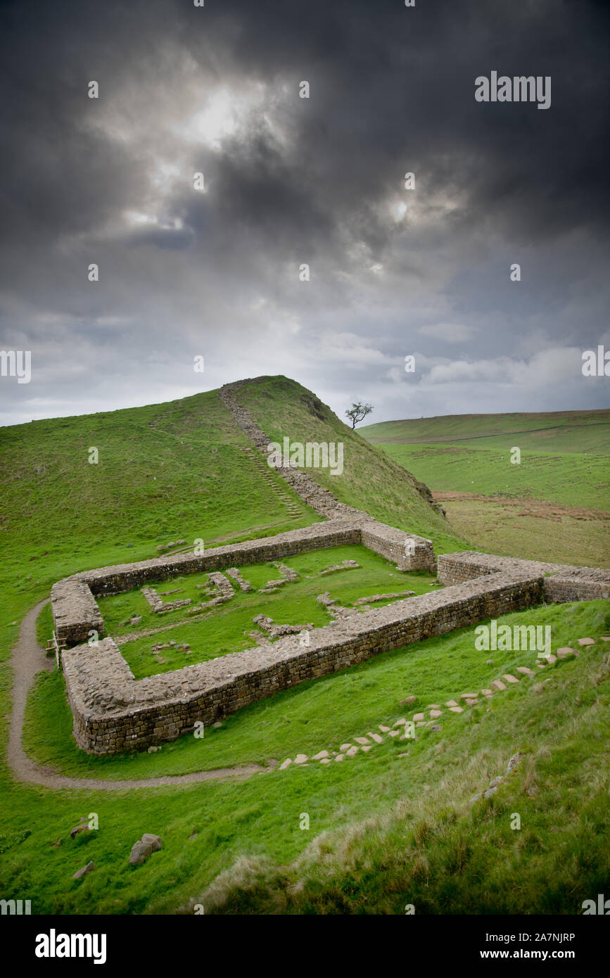 Mile Castle 39 on Hadrian's Wall was built in AD122 on the orders of ...