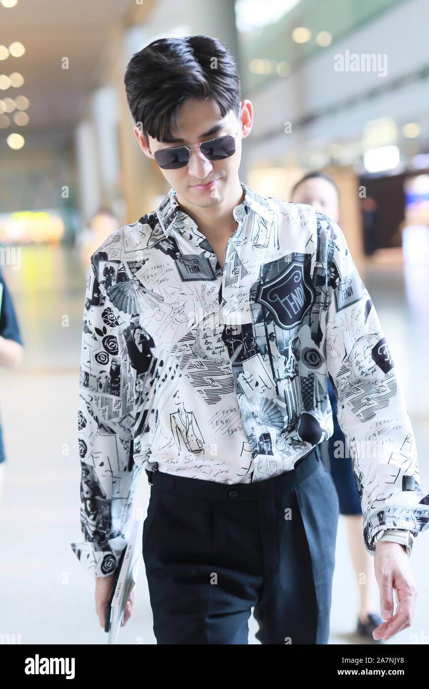 Chinese actor and singer Zhang Han or Hans Zhang arrives at the ...