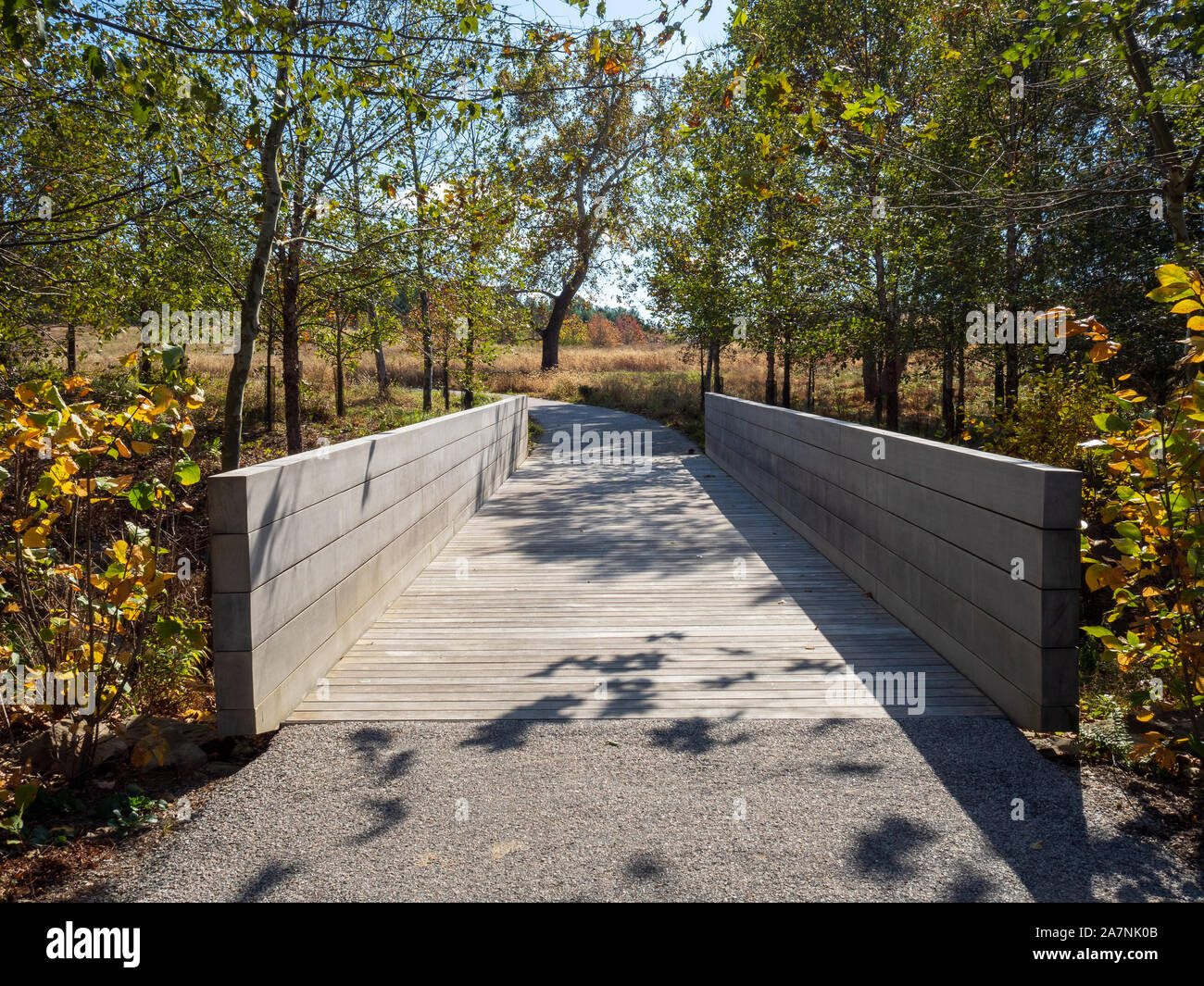 Railing fence wooden bridge in hi-res stock photography and images - Alamy