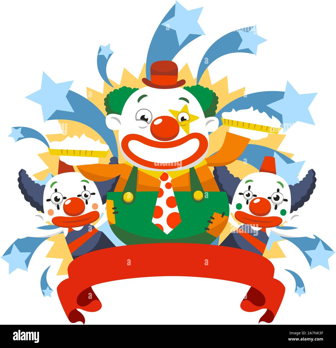 Three clowns Stock Vector Images - Alamy