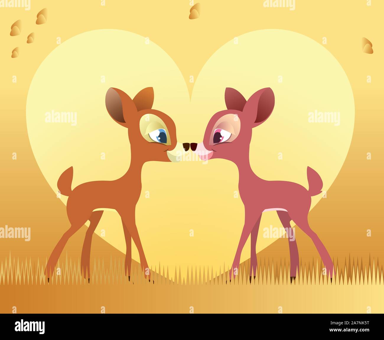 Touching noses animals Stock Vector Images - Alamy