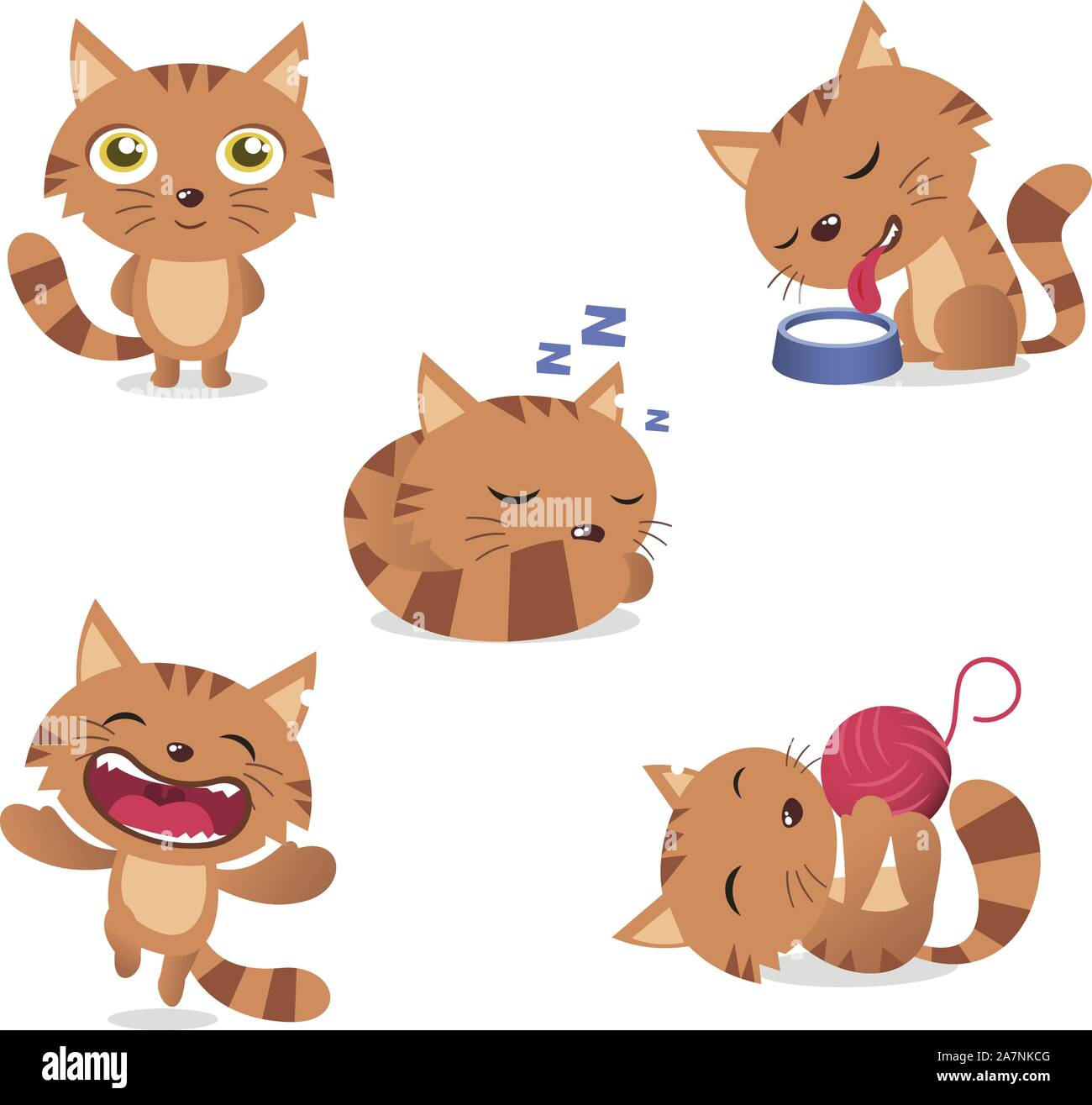 Five different kitten Stock Vector Images - Alamy