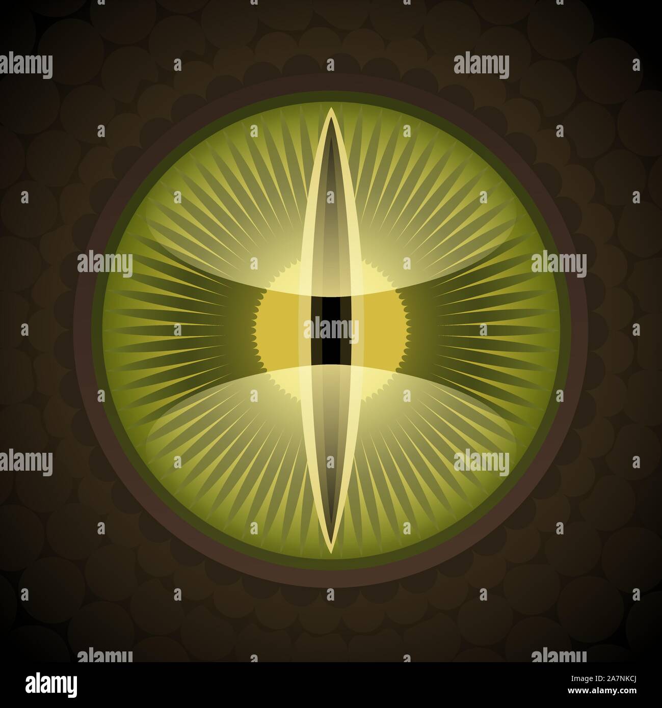 Reptile dinosaur Eye Iris Front View Vector Illustration Stock Vector ...