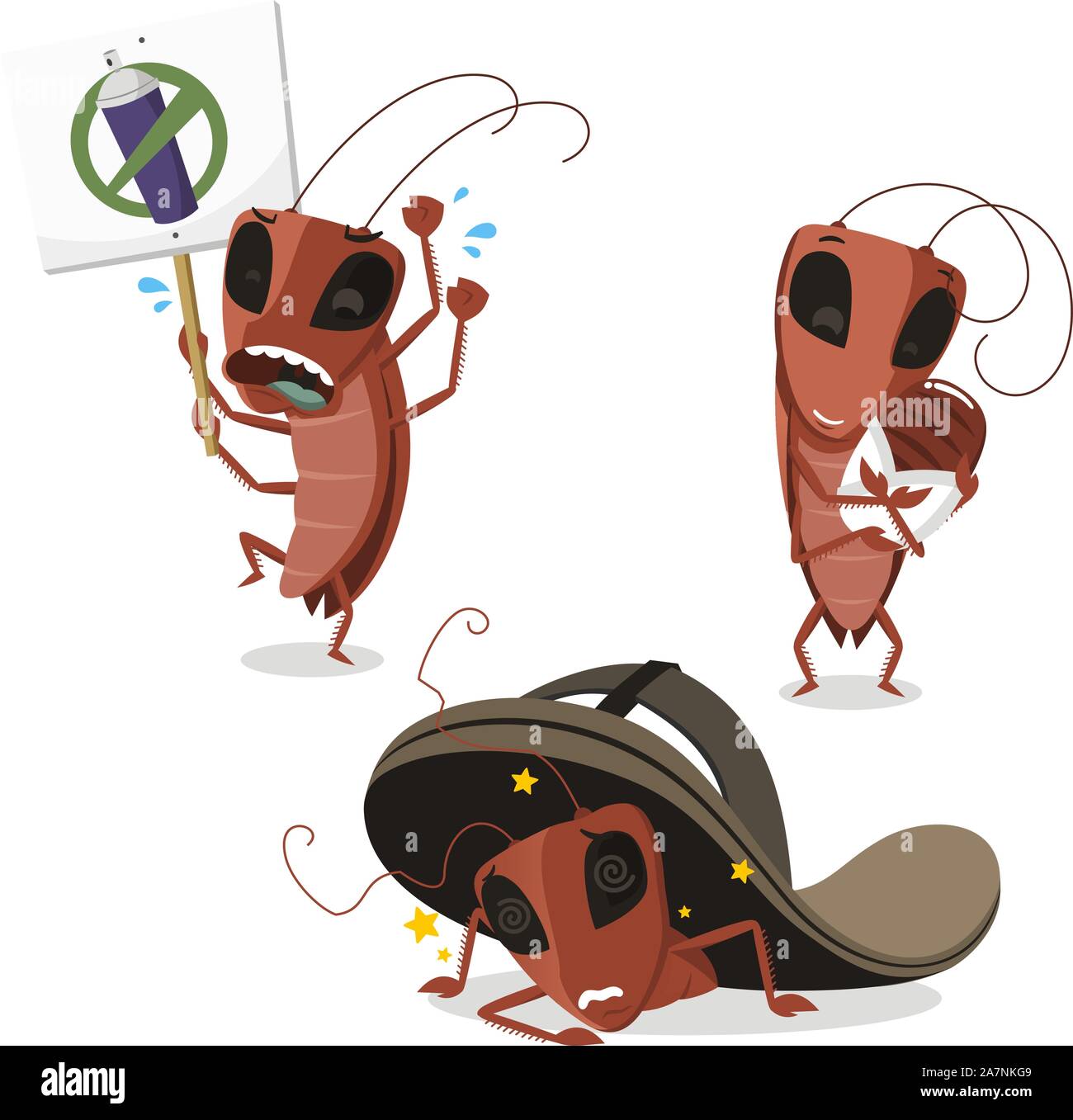 Cockroach Action Cartoons vector illustration cartoon Stock Vector ...