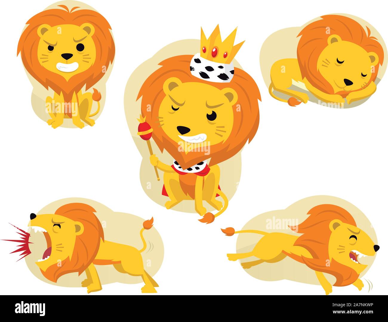 Angry Cartoon Lion