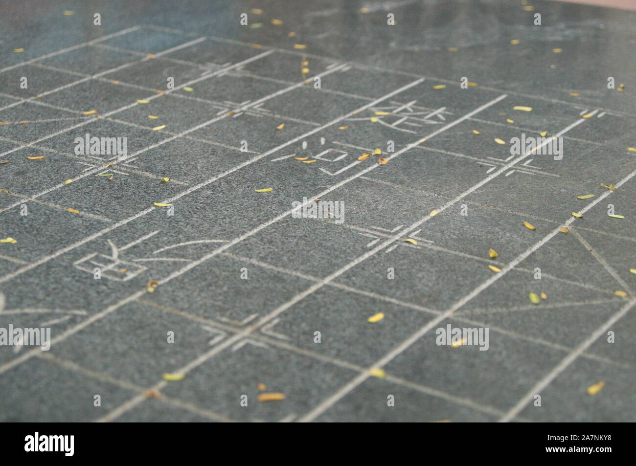 Chinese chess on slate Stock Photo - Alamy