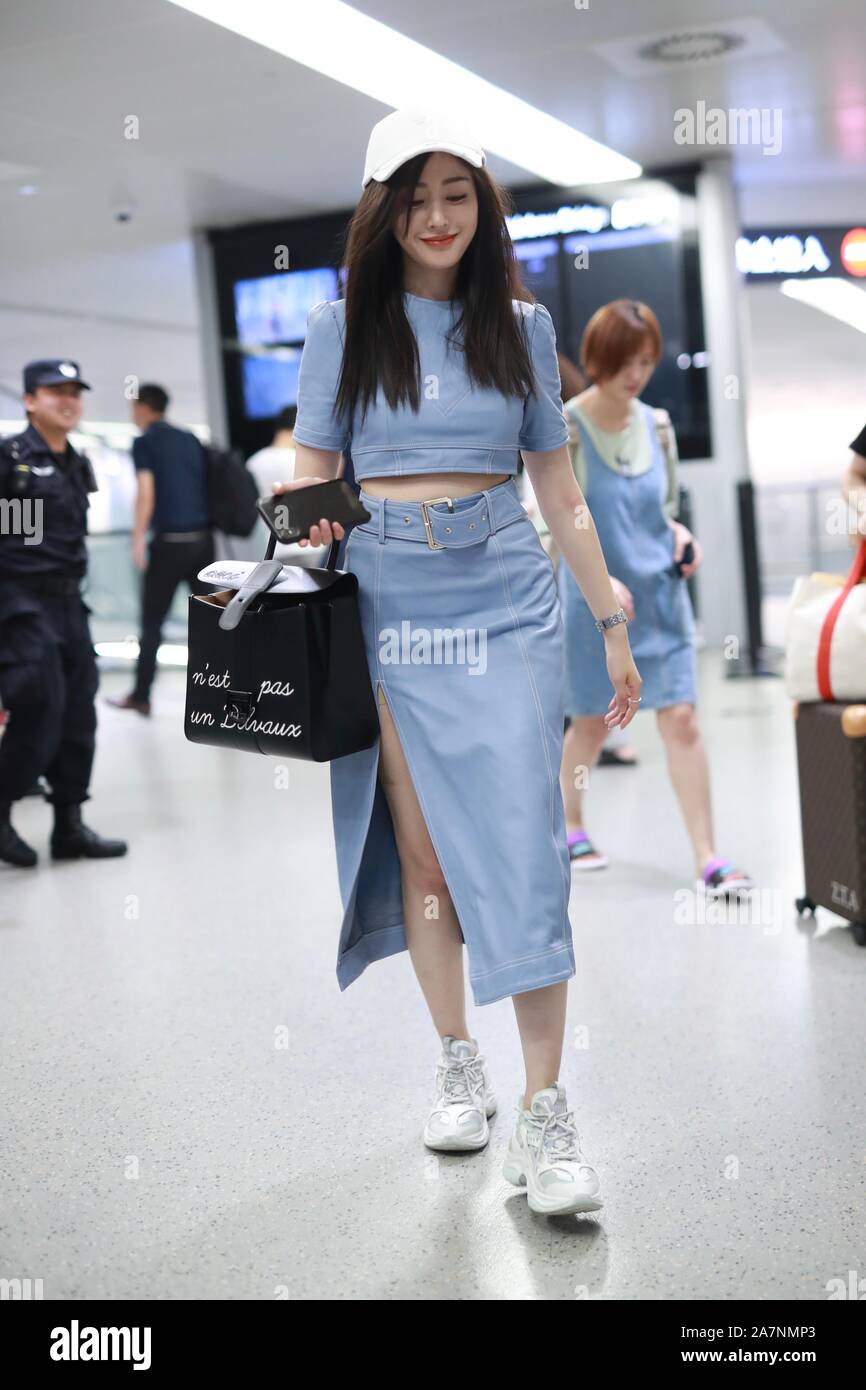 Chinese actress Crystal Zhang or Zhang Tian'ai arrives at the Shanghai ...