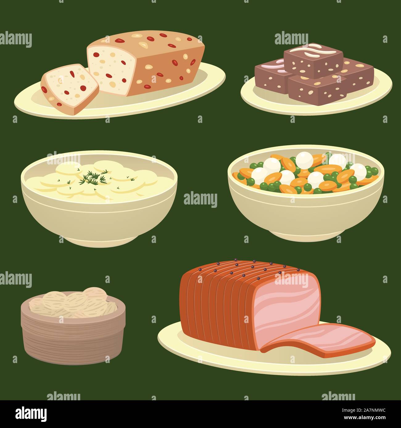 Christmas winter food icon illustrations Stock Vector Image & Art - Alamy