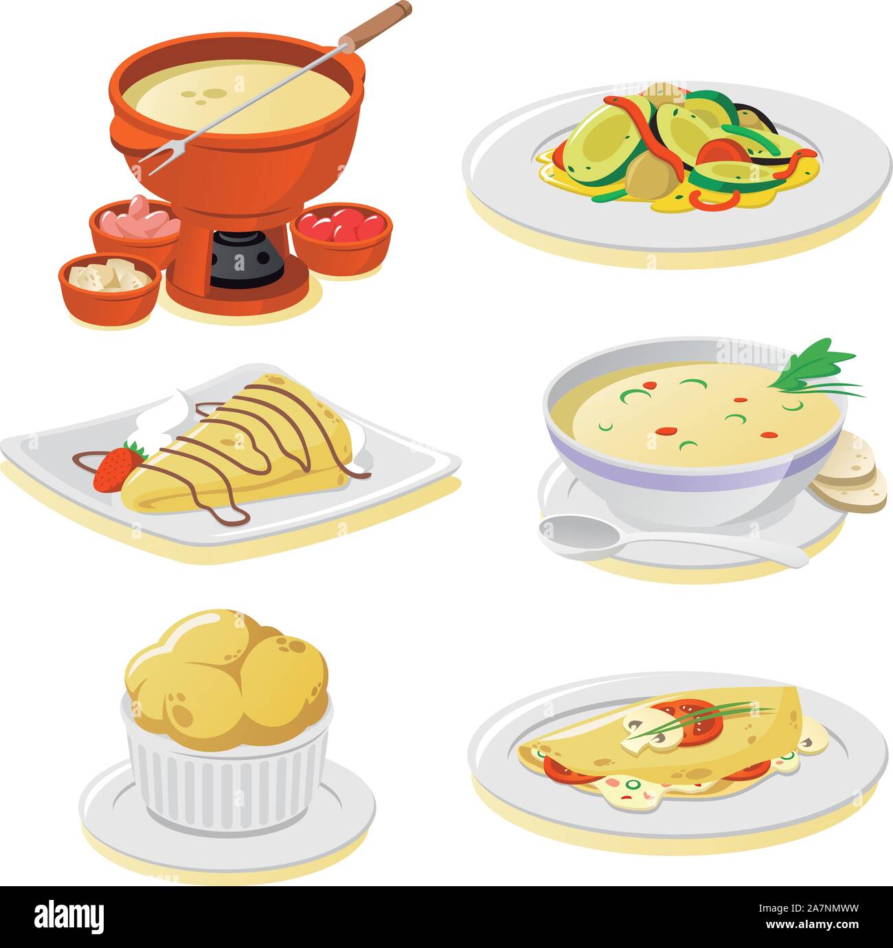 French dishes cartoon illustrations Stock Vector Image & Art - Alamy