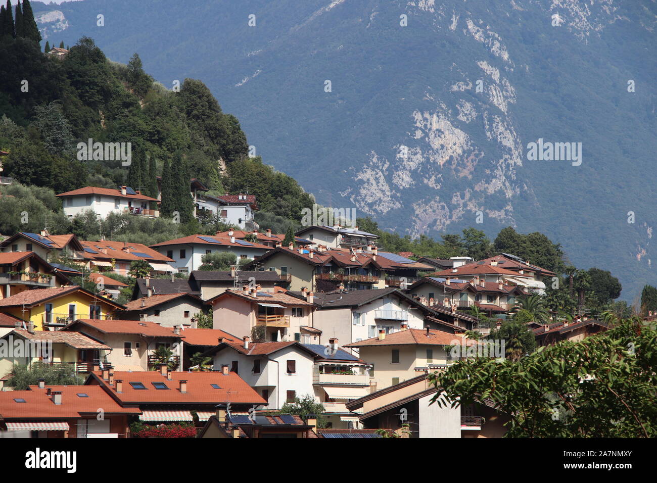 landscape of a small ancient village among the Italian hills Stock ...