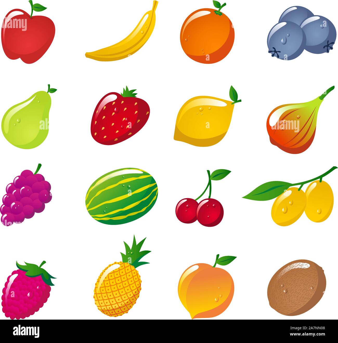 Nectarine pineapple Stock Vector Images - Alamy