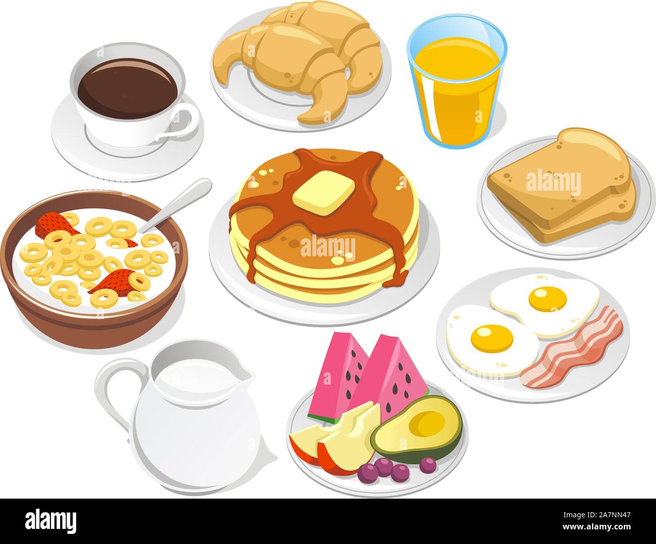 Cooking milk eggs Stock Vector Images - Alamy