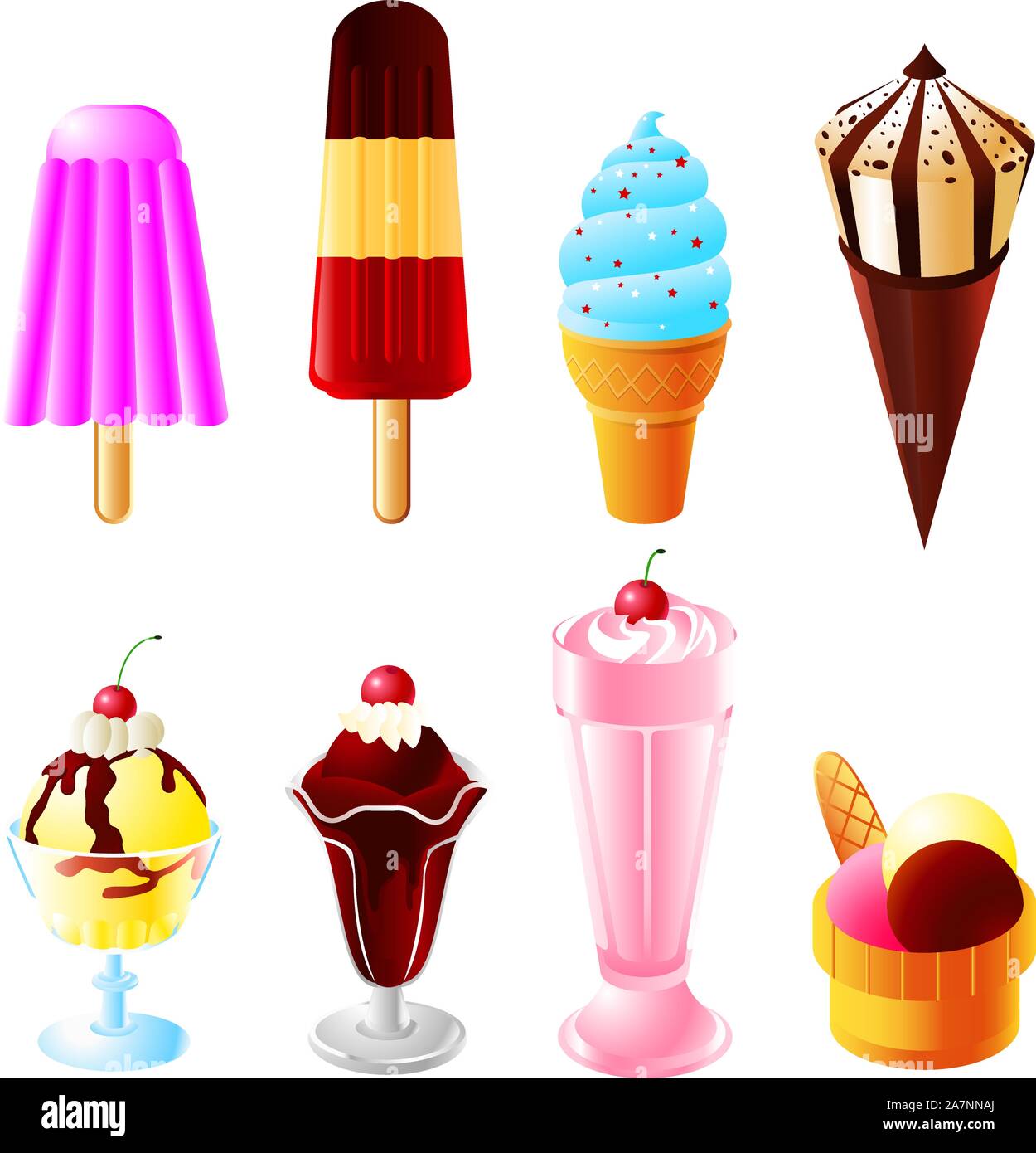 Cartoon ice cream soda Stock Vector Images - Alamy