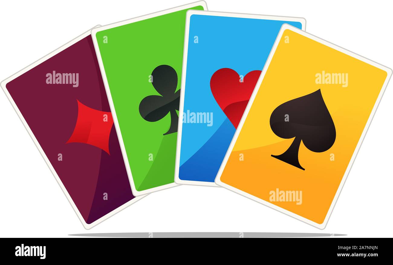 Jack, queen, king and ace poker suits vector illustration Stock Vector ...