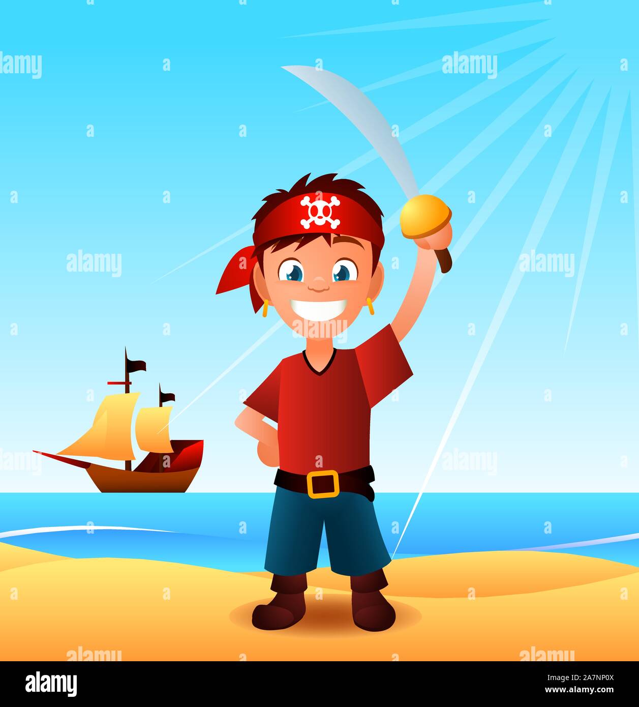 Cartoon pirate captain Stock Vector Images - Alamy
