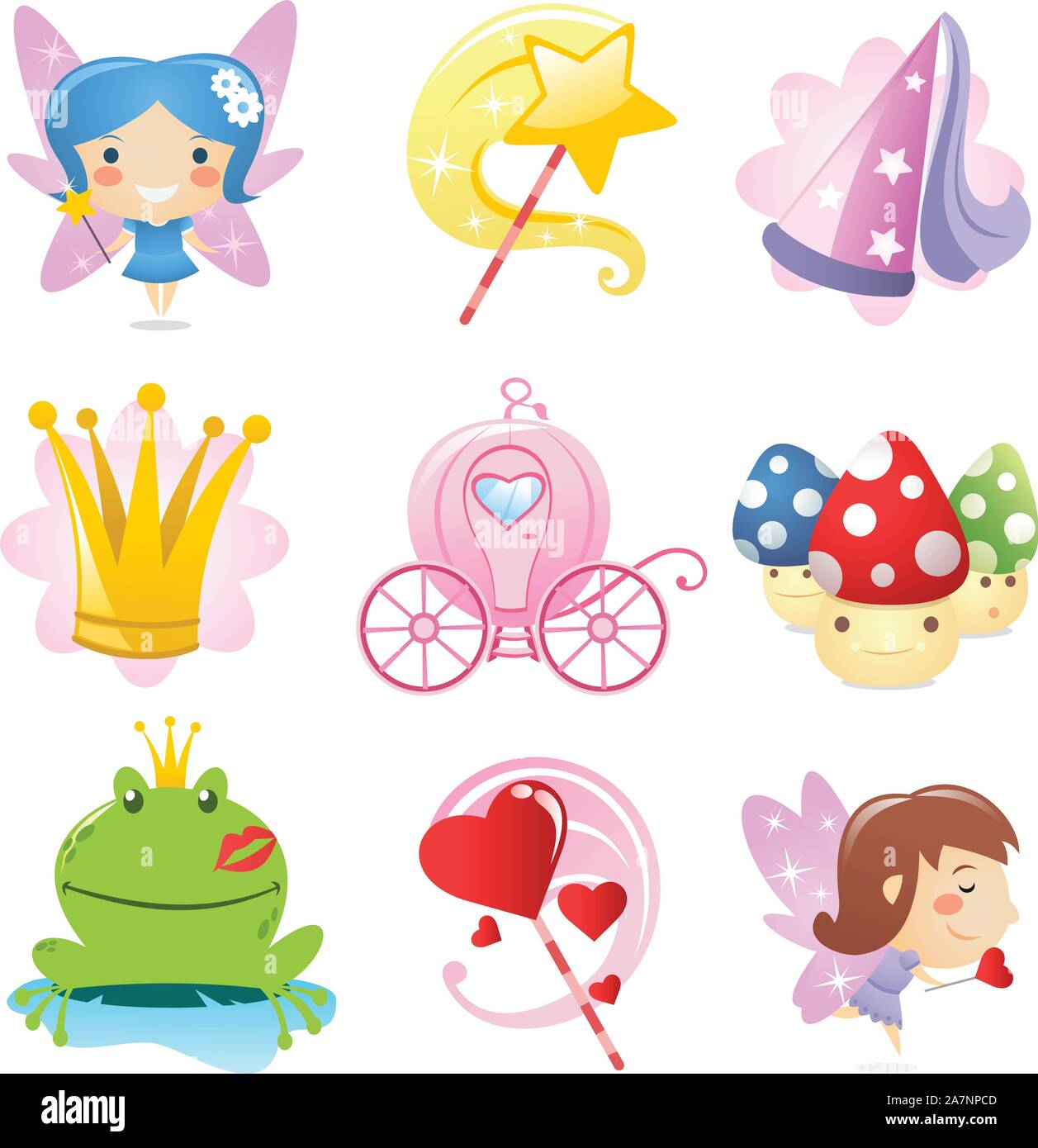 Fairy cartoon icon set Stock Vector Image & Art - Alamy