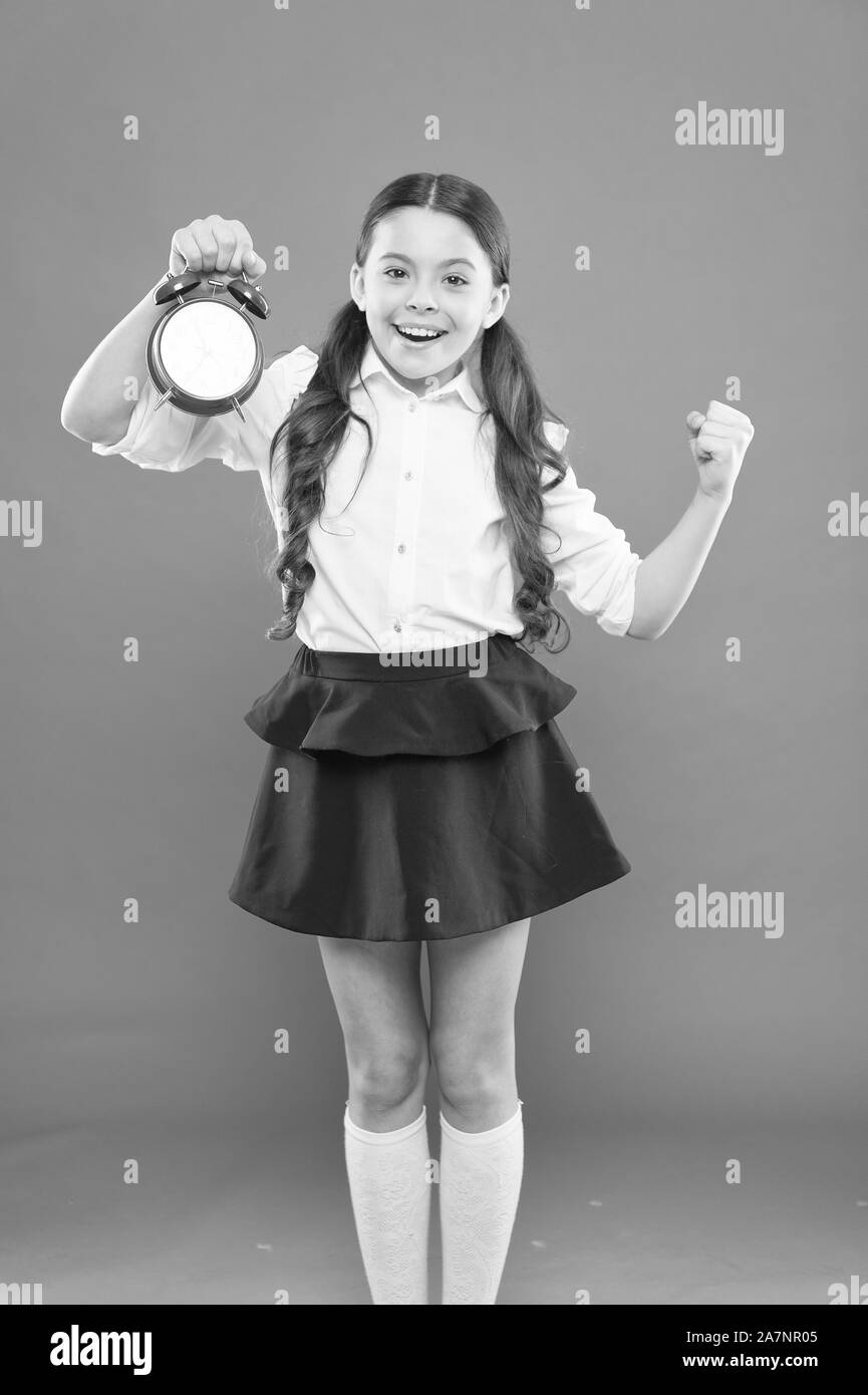 Lessons schedule. School time. daily routine schedule. schoolgirl and ...