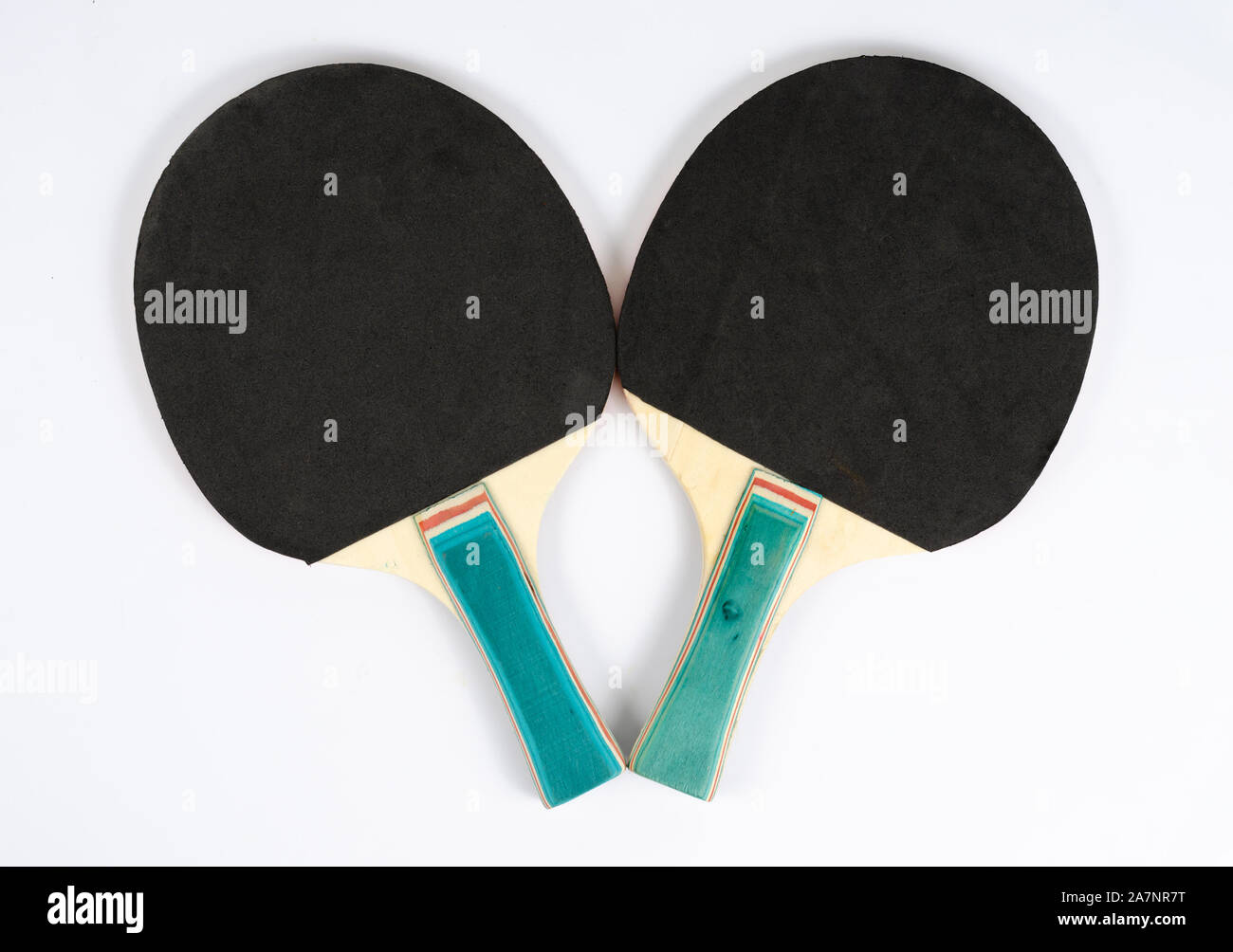 Black ping pong paddle set on white background Stock Photo - Alamy