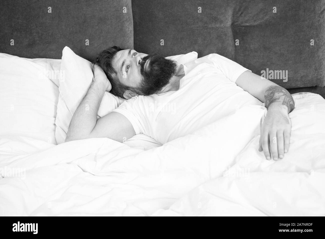 Sleepless bed Black and White Stock Photos & Images - Alamy