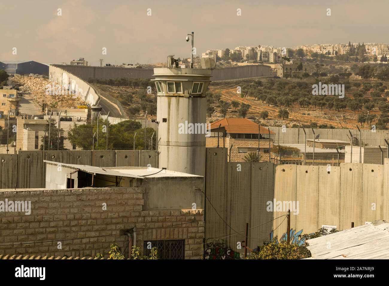 Israeli security wall, Bethlehem, West Bank, Palestine, Israel Stock ...