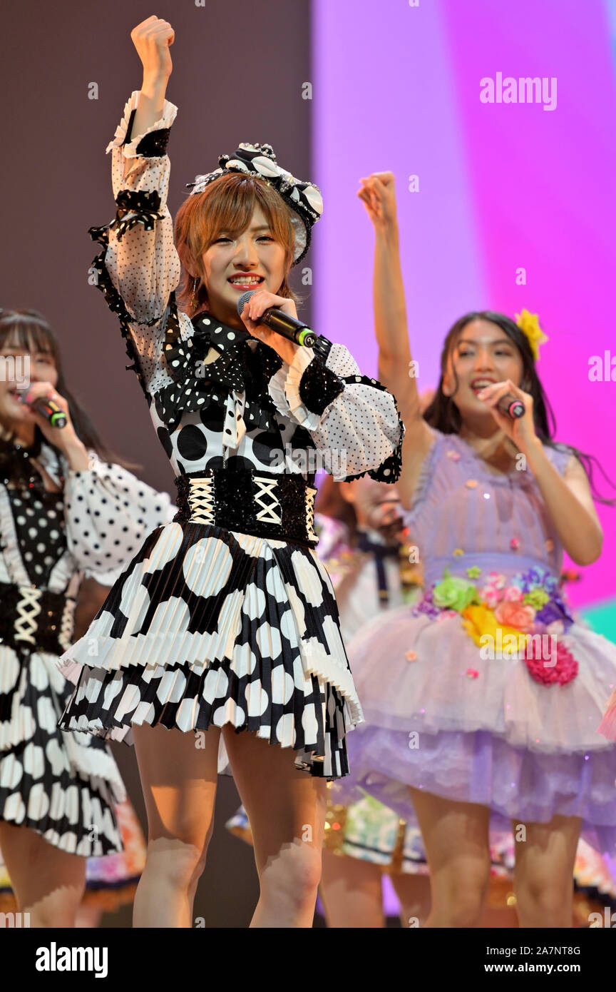 Nana Okada, also known as Naachan, of Japanese idol girl group AKB48 ...