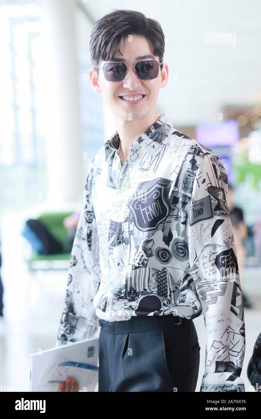 Chinese actor and singer Zhang Han or Hans Zhang arrives at the ...