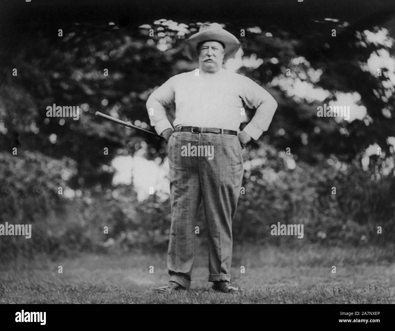 U.S. President William Howard Taft, Full-Length Portrait with Golf Club ...