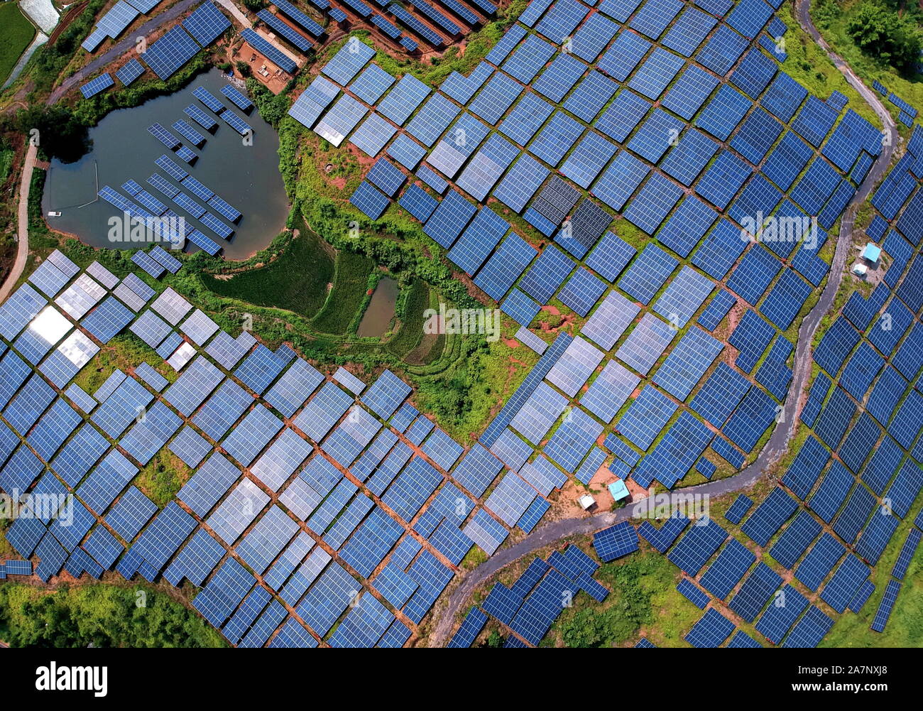 China solar panels village hi-res stock photography and images - Alamy