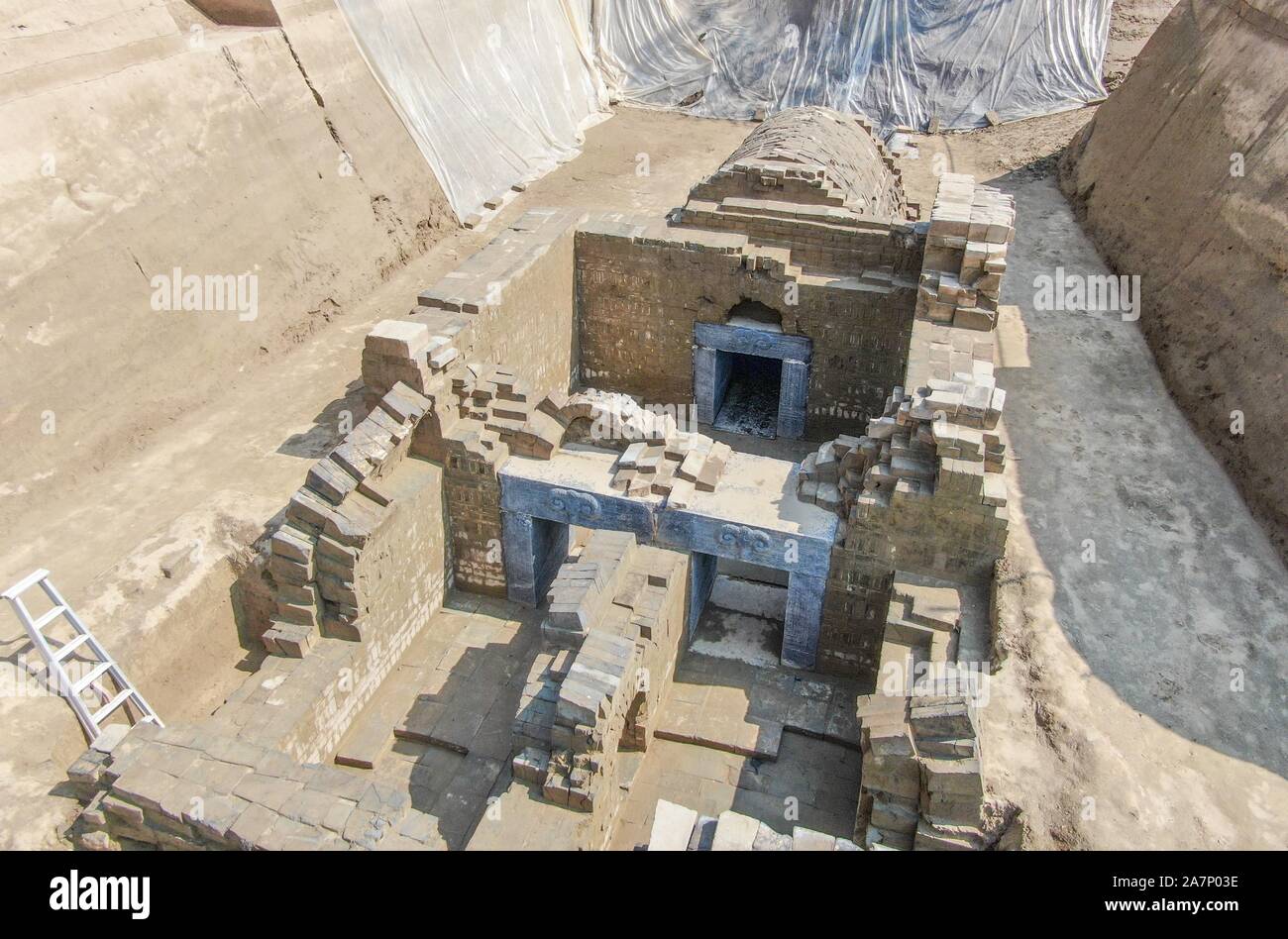 The 20-meter-long and 15-meter-wide tomb dating back to the Han Dynasty ...