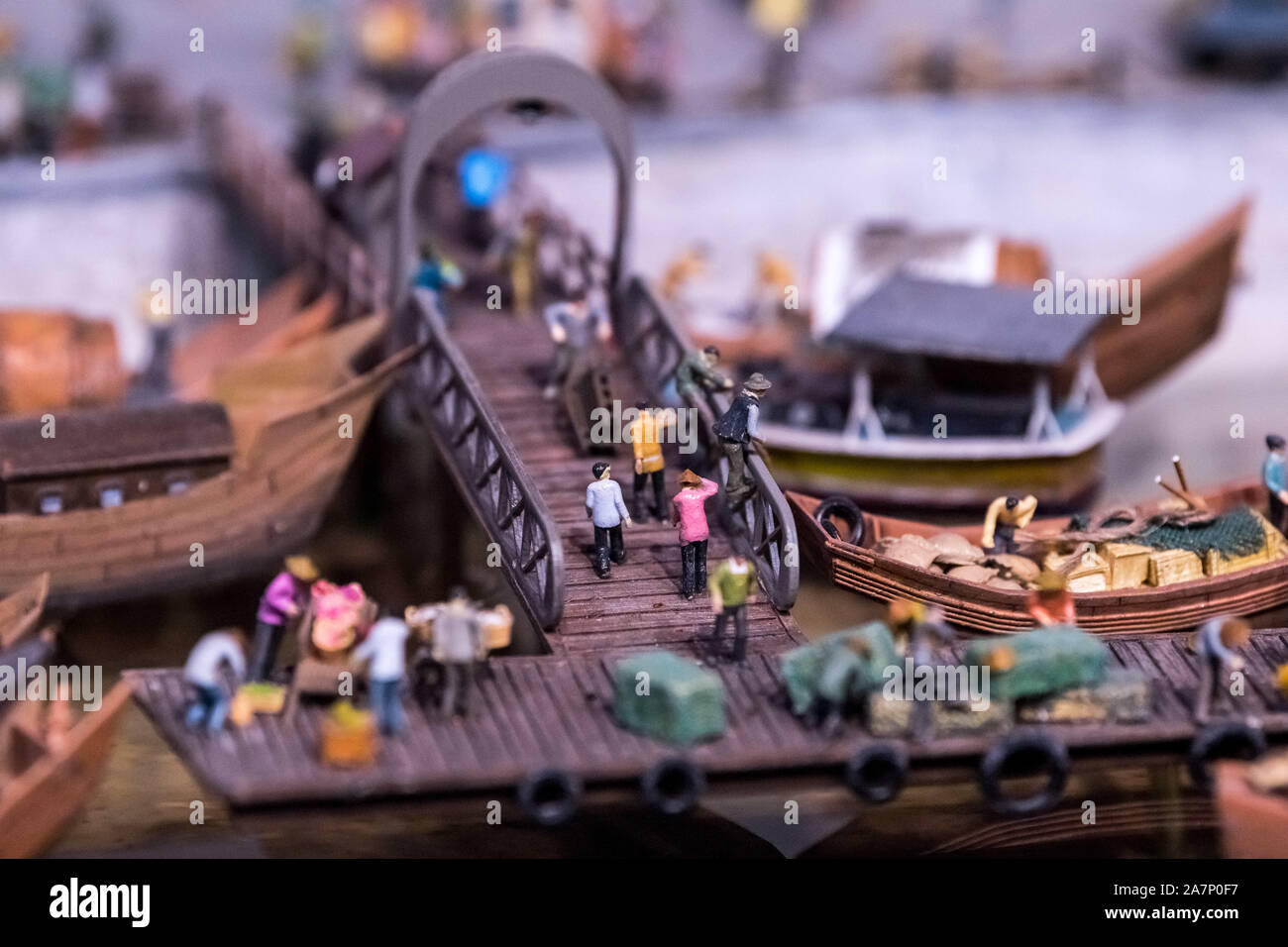 View of the miniature artworks capturing the Shanghai's history and ...