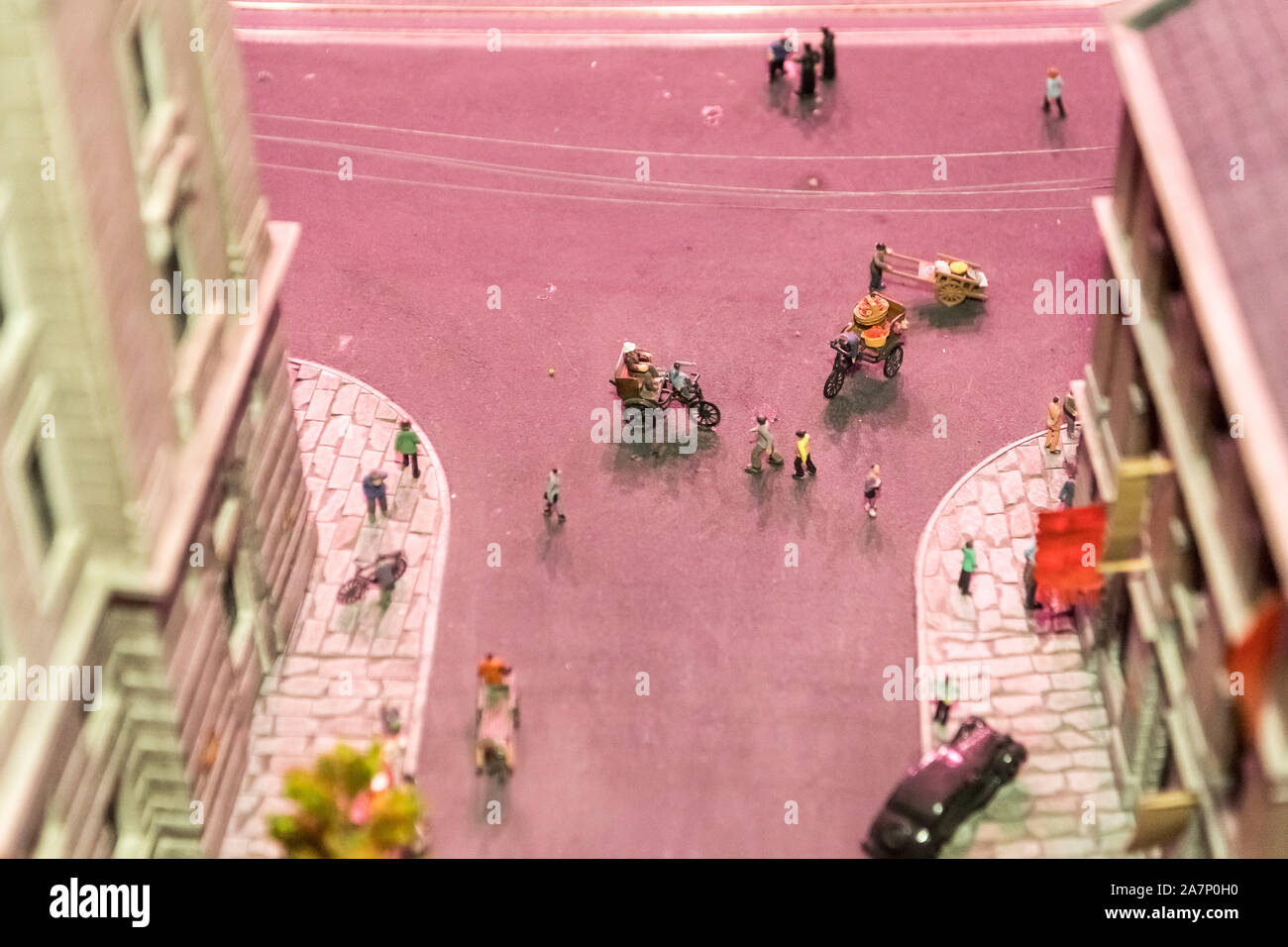 View of the miniature artworks capturing the Shanghai's history and ...