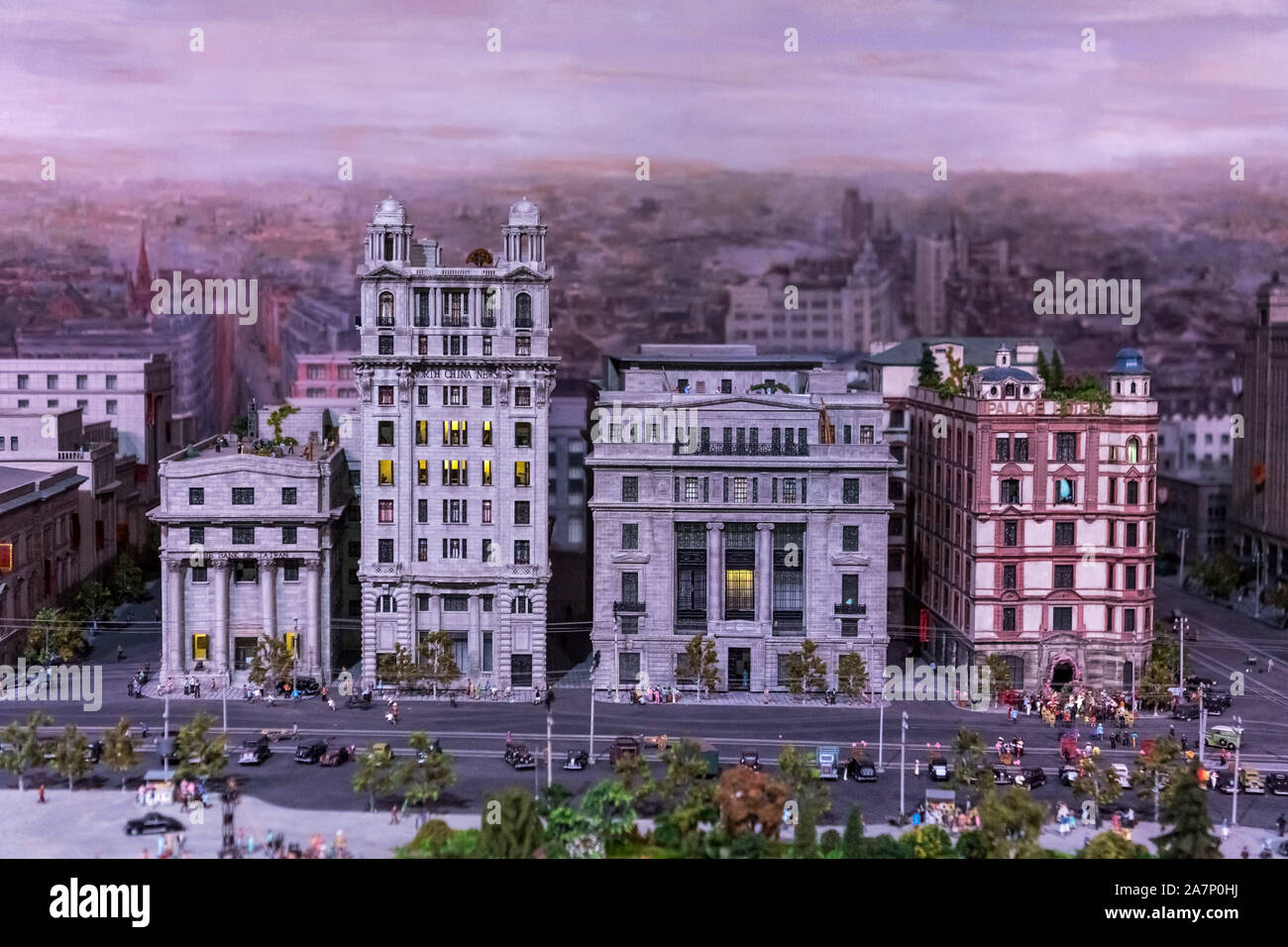 View of the miniature artworks capturing the Shanghai's history and ...