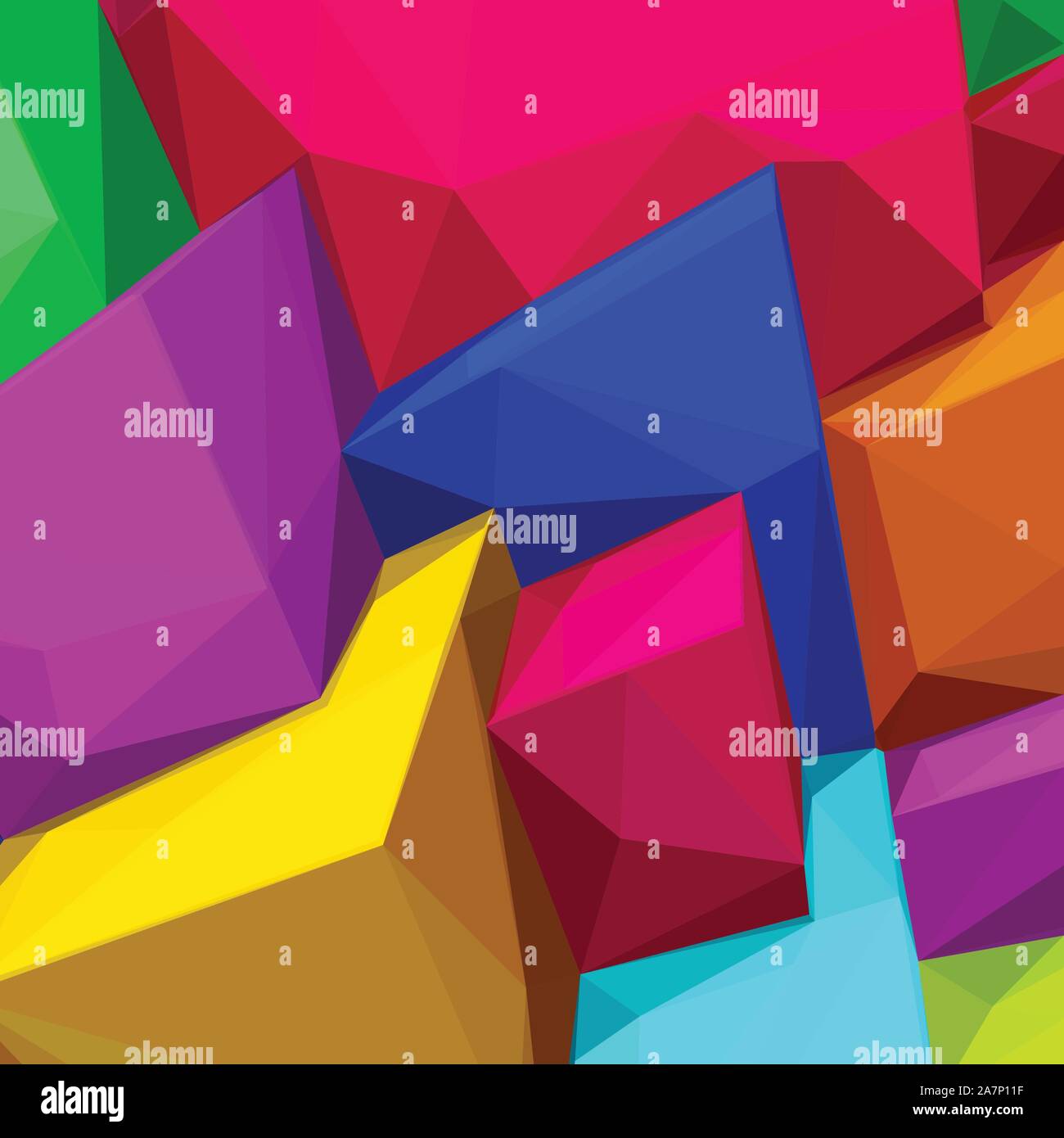 Abstract background with colorful cubes and triangular shadows for ...