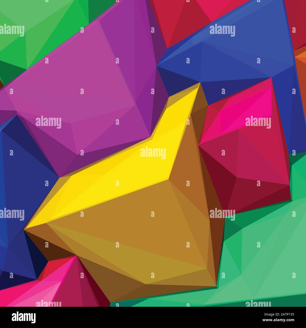 Abstract background with colorful cubes and triangular shadows for ...