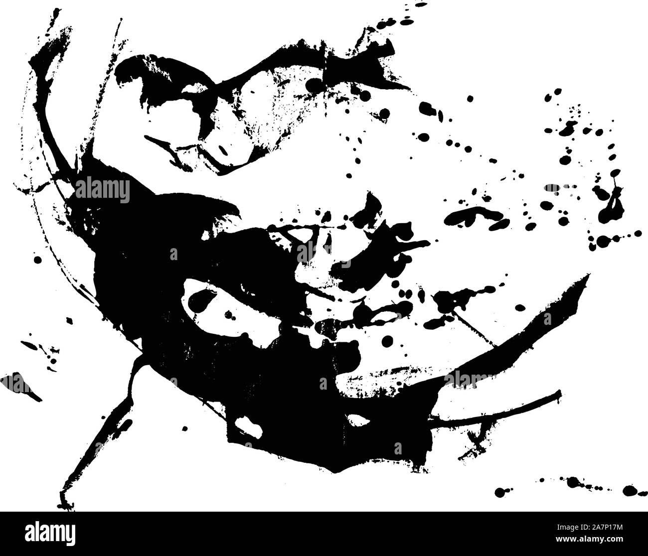 Abstract ink splatter with scattered paint dots Stock Vector Image ...