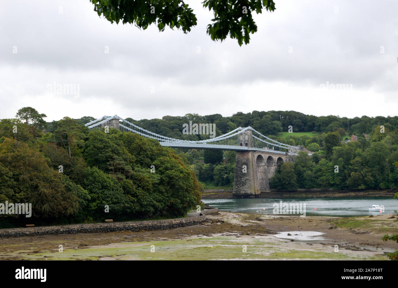 The Menai Suspension Bridge is a suspension bridge spanning the Menai ...