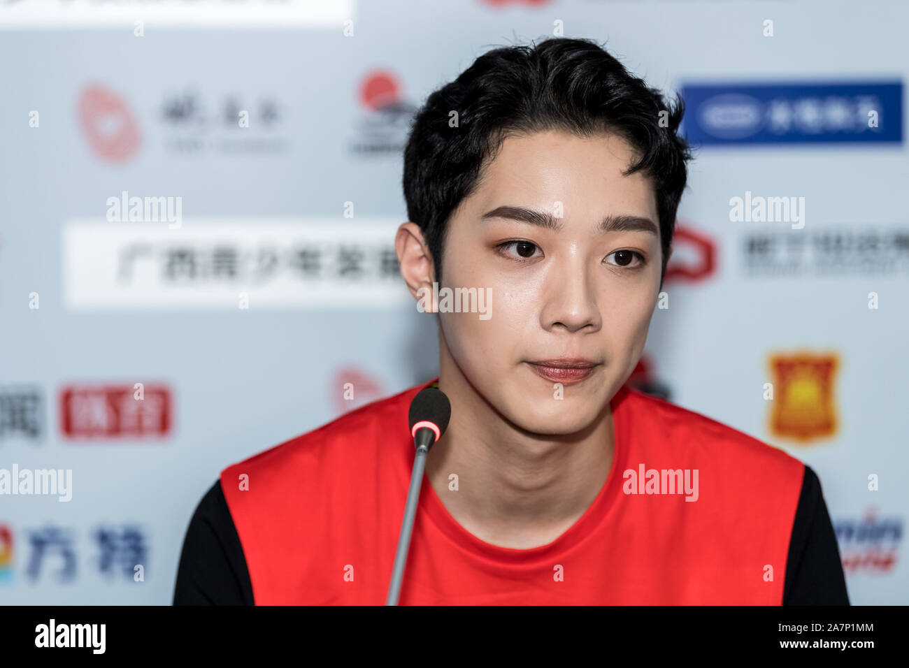 Taiwanese singer Lai Kuan-lin, also romanized as Lai Guan-lin, and a ...
